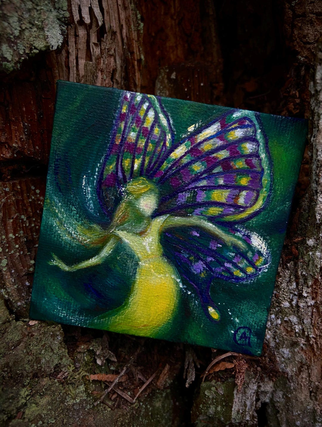 Dancing Fairy Original Oil Painting Fairy Forest Fae Enchanted Faery ...