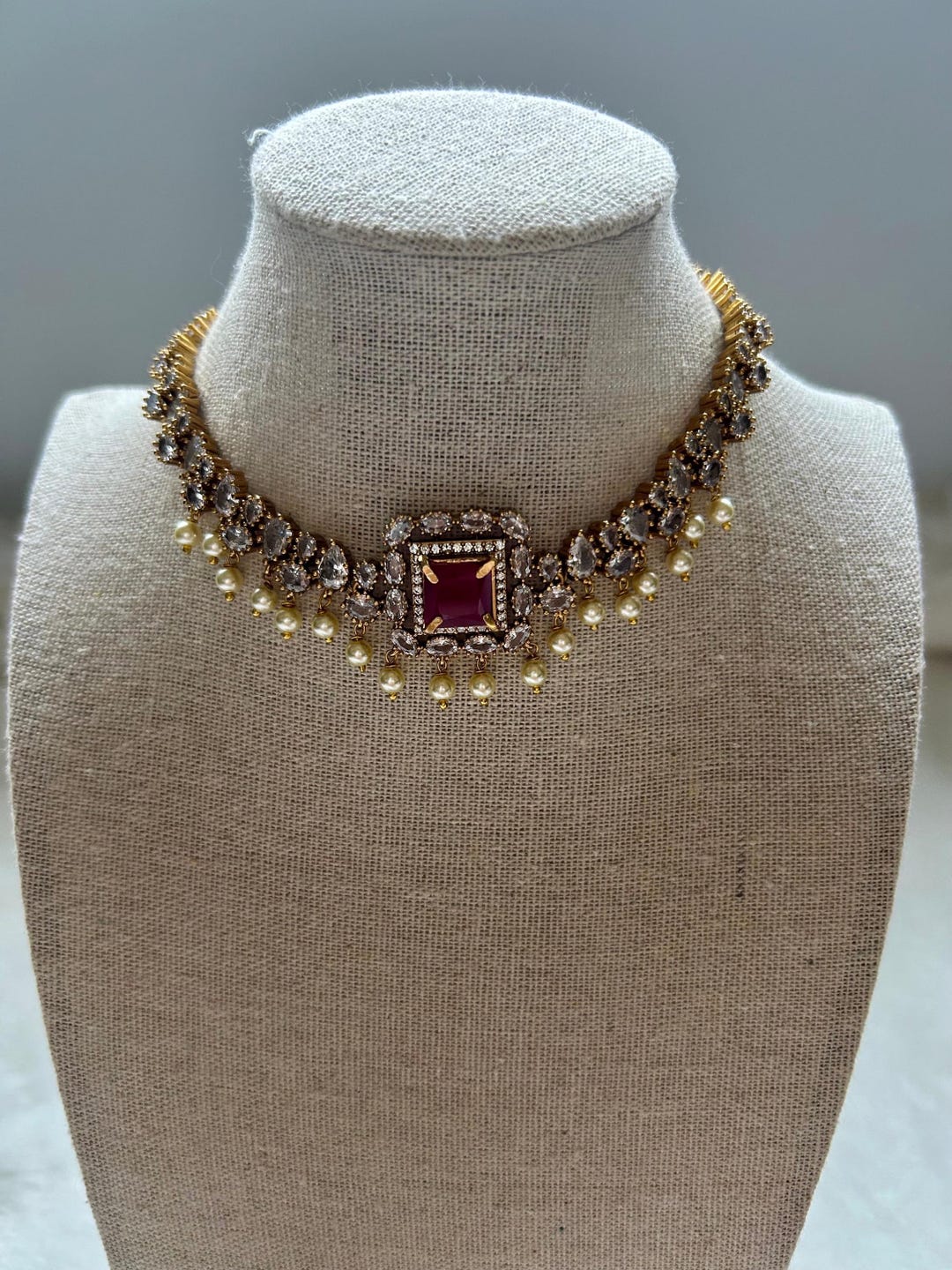 Ruby AD Choker Set Shaadisimpledesiweddingsouth ...