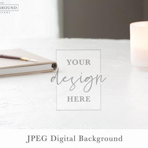 Modern White Desk Mockup Bright Table Background Mockup - Etsy