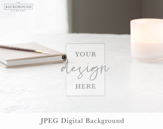 Modern White Desk Mockup Bright Table Background Mockup - Etsy