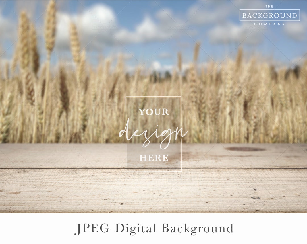 Farm Background Mockup, Farmers Field Background, Wooden Table Mockup ...
