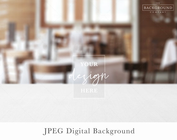 Restaurant Table Background White Tablecloth Background - Etsy