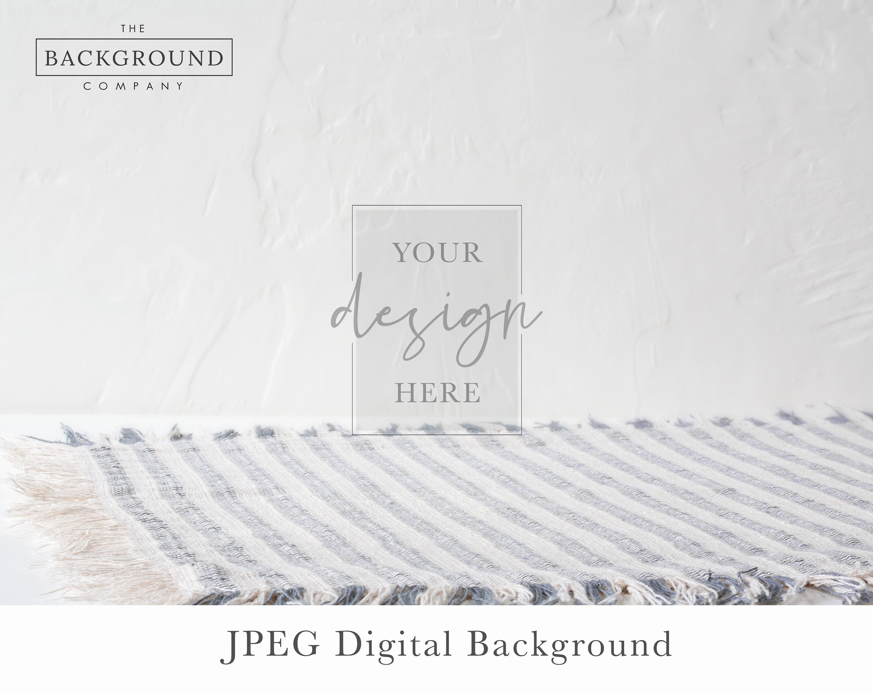 Blue Placemat Background Mockup | Digital Background Photo for Product ...