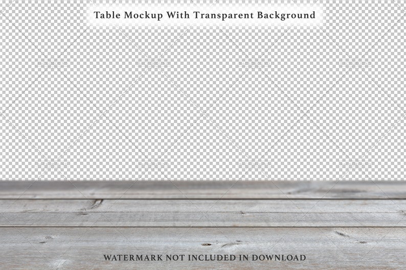 Customizable Wooden Table Mockup | Transparent Background Mockup ...