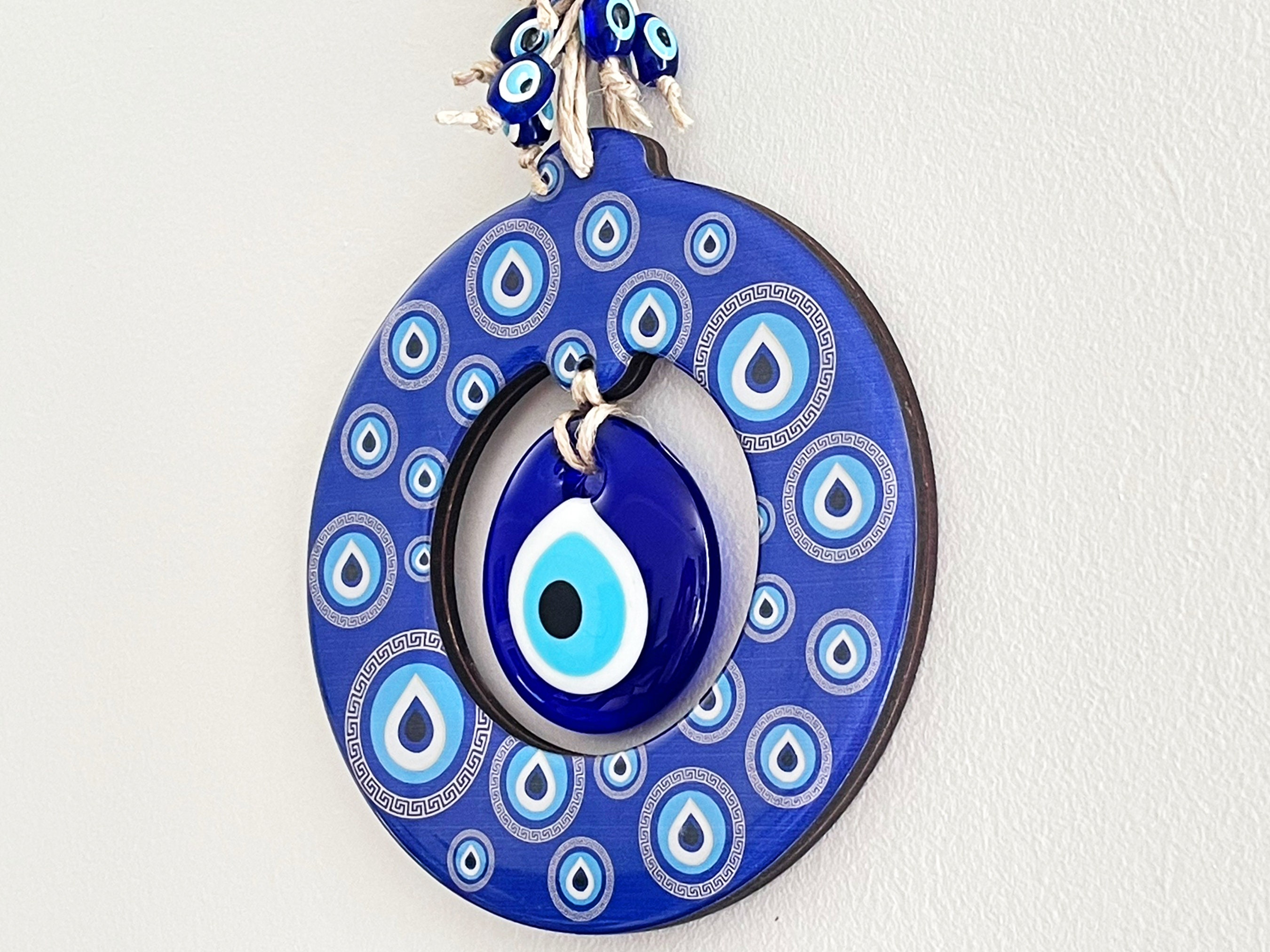 Drops of Harmony Evil Eye Nazar Wall Ornament With Floral Design - Etsy