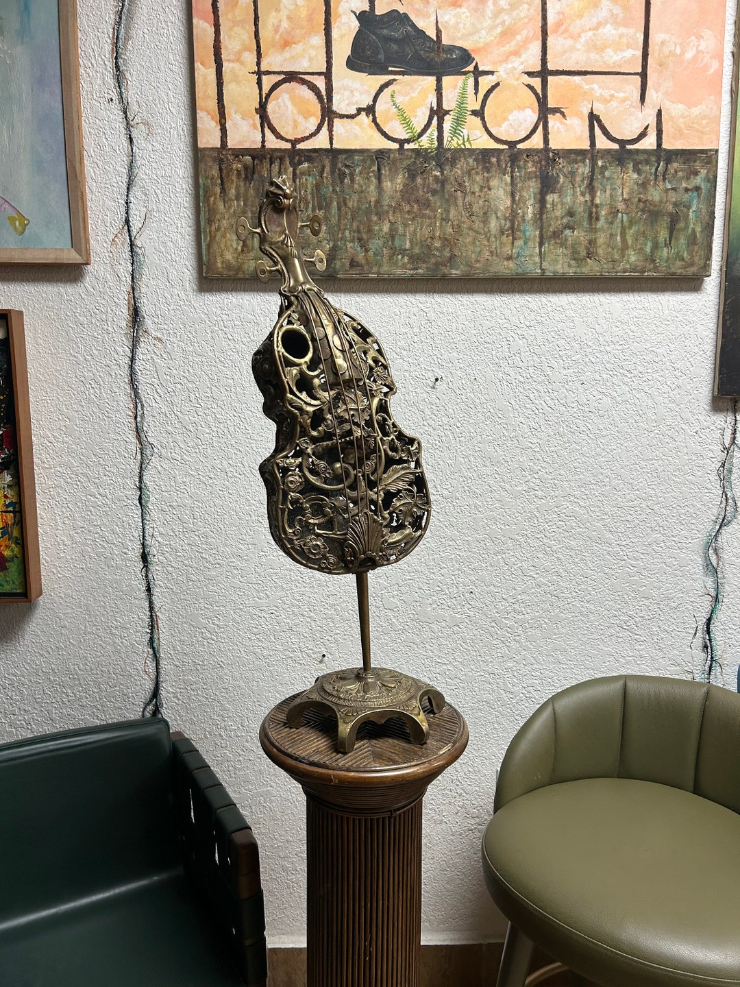 Bronze Violin Sculpture - Etsy