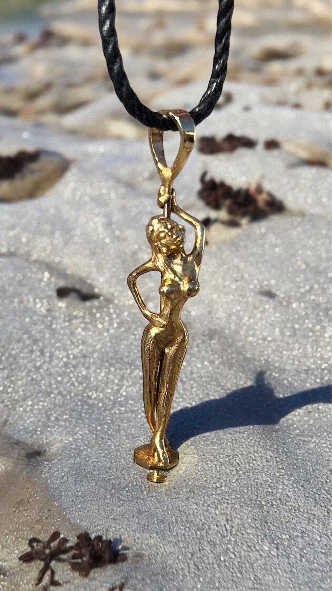 Pole Dancer Pendant 14k Gold - Etsy