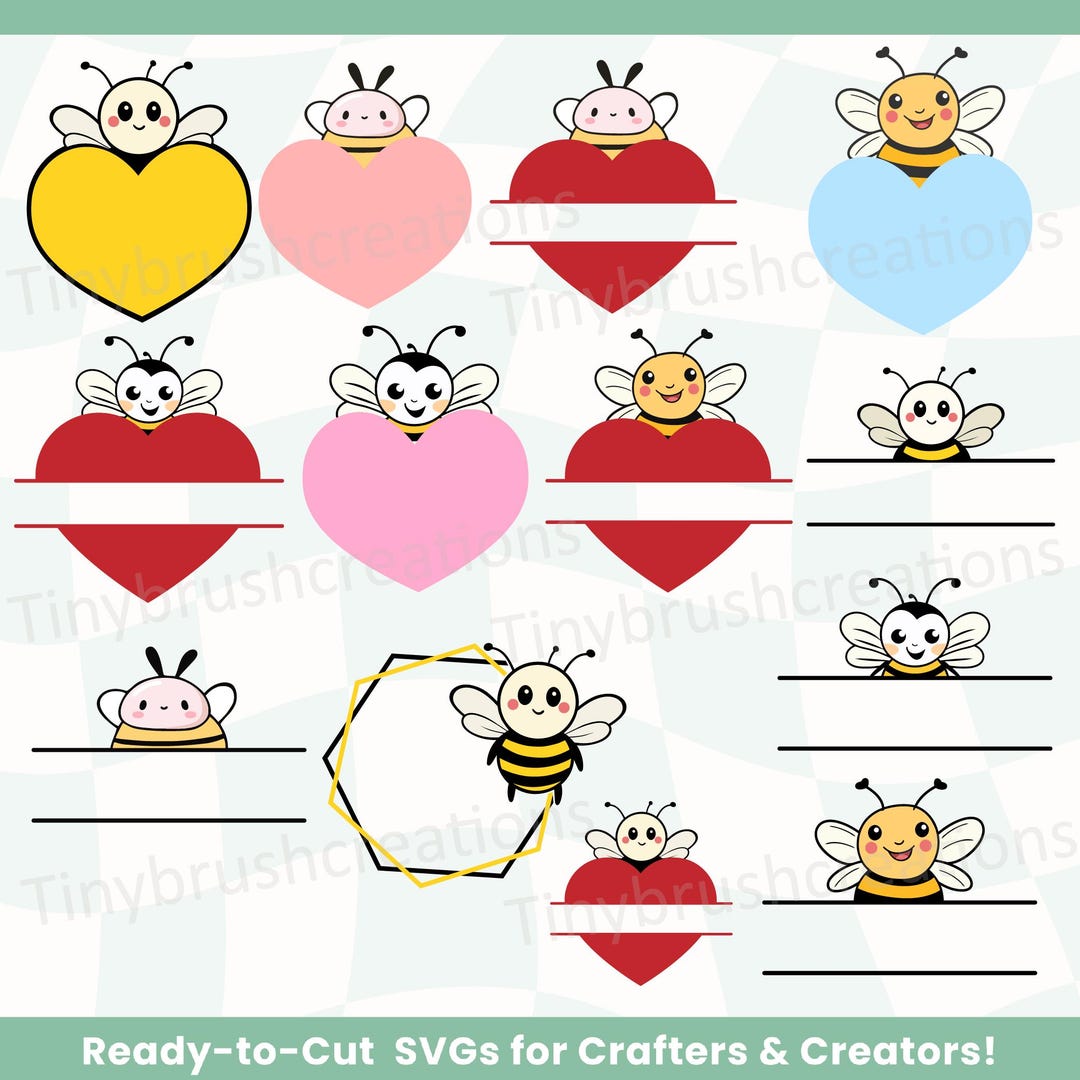 Bee Monogram SVG File, Bee Svg, Bee Kawaii Svg, Monogram Frame, Bee ...