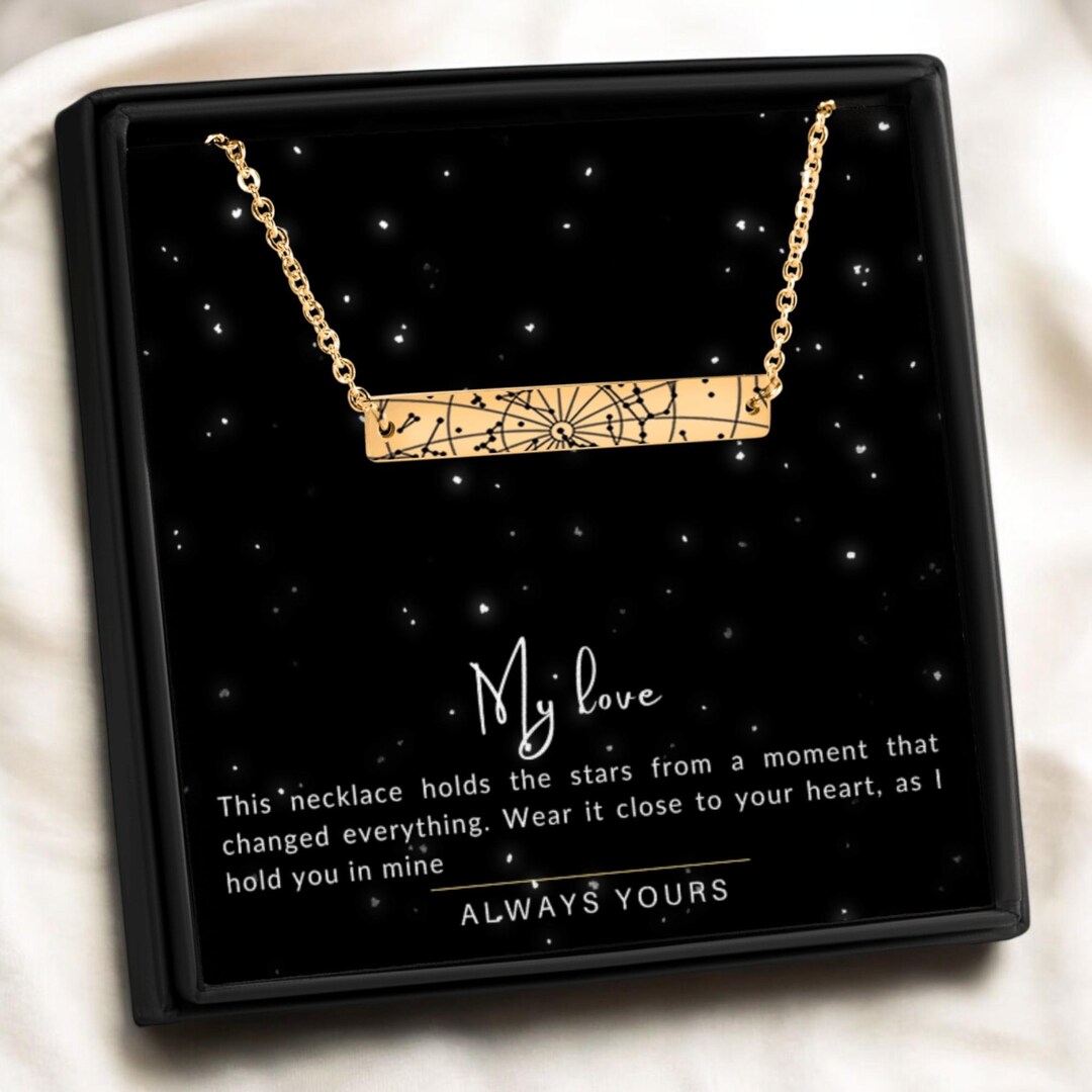 Map Necklace, Custom Map Necklace, Star Map Necklace, Map Pendant ...