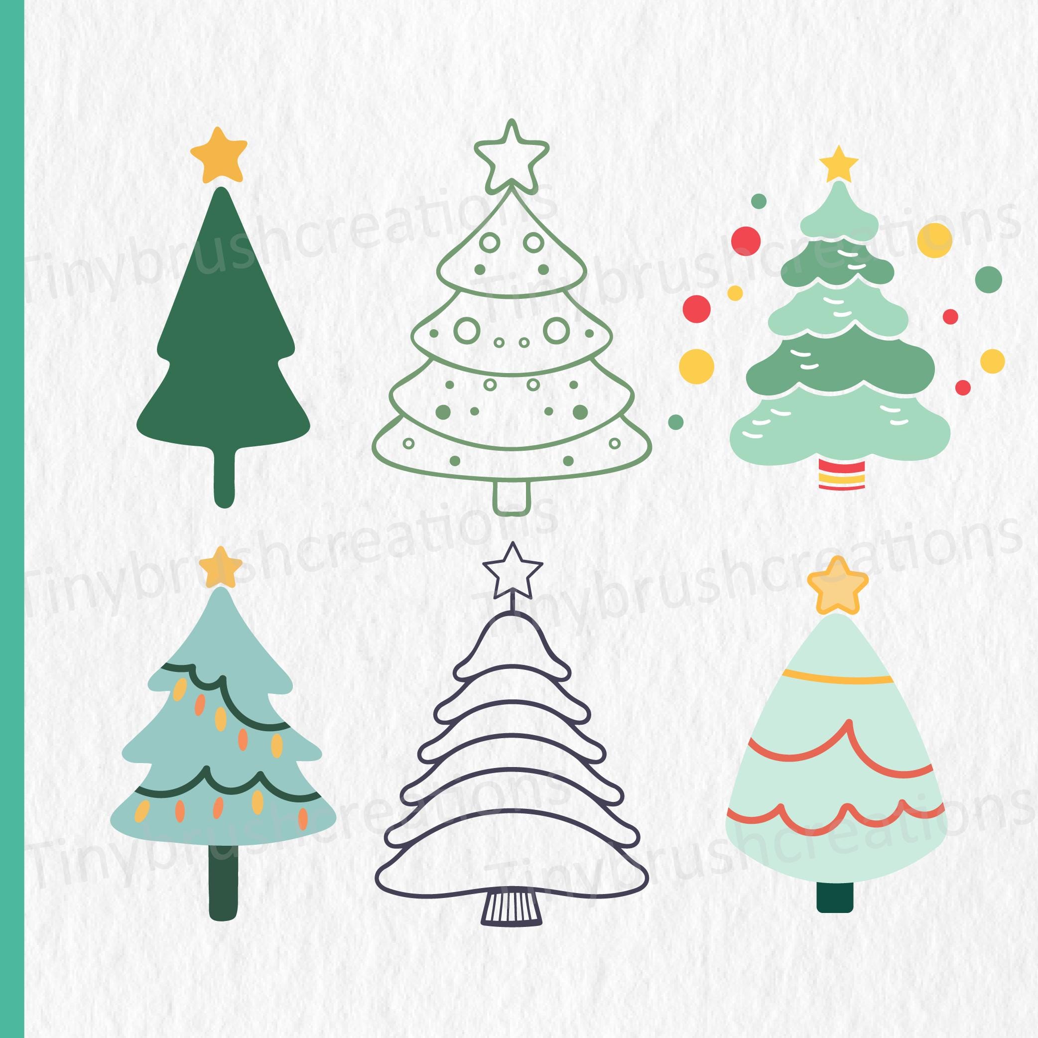 Christmas Tree SVG Bundle: Festive Holiday Cut Files for Cricut ...