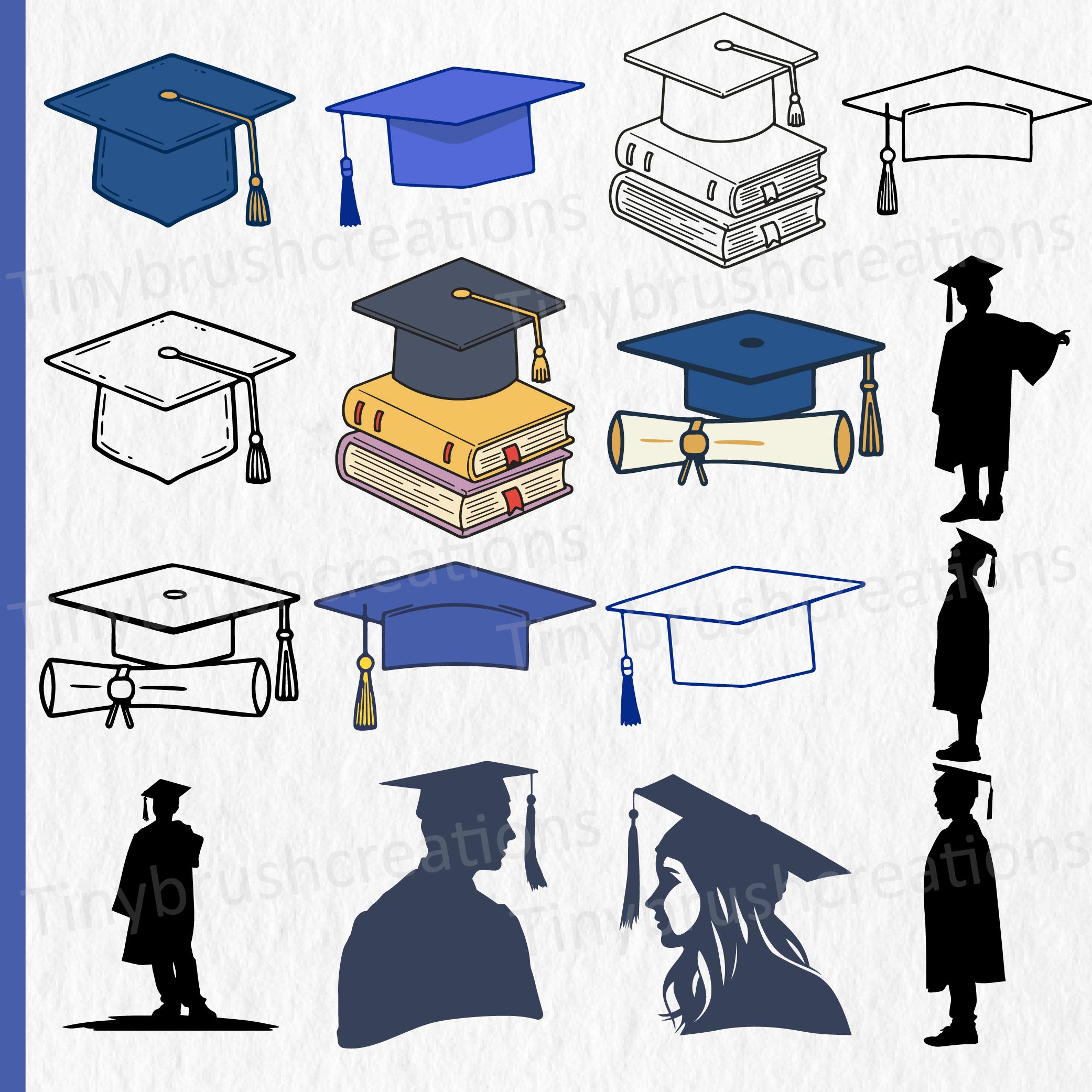 Graduation Cap SVG Bundle: Graduation Cap & Diploma SVG, Cricut Cut ...