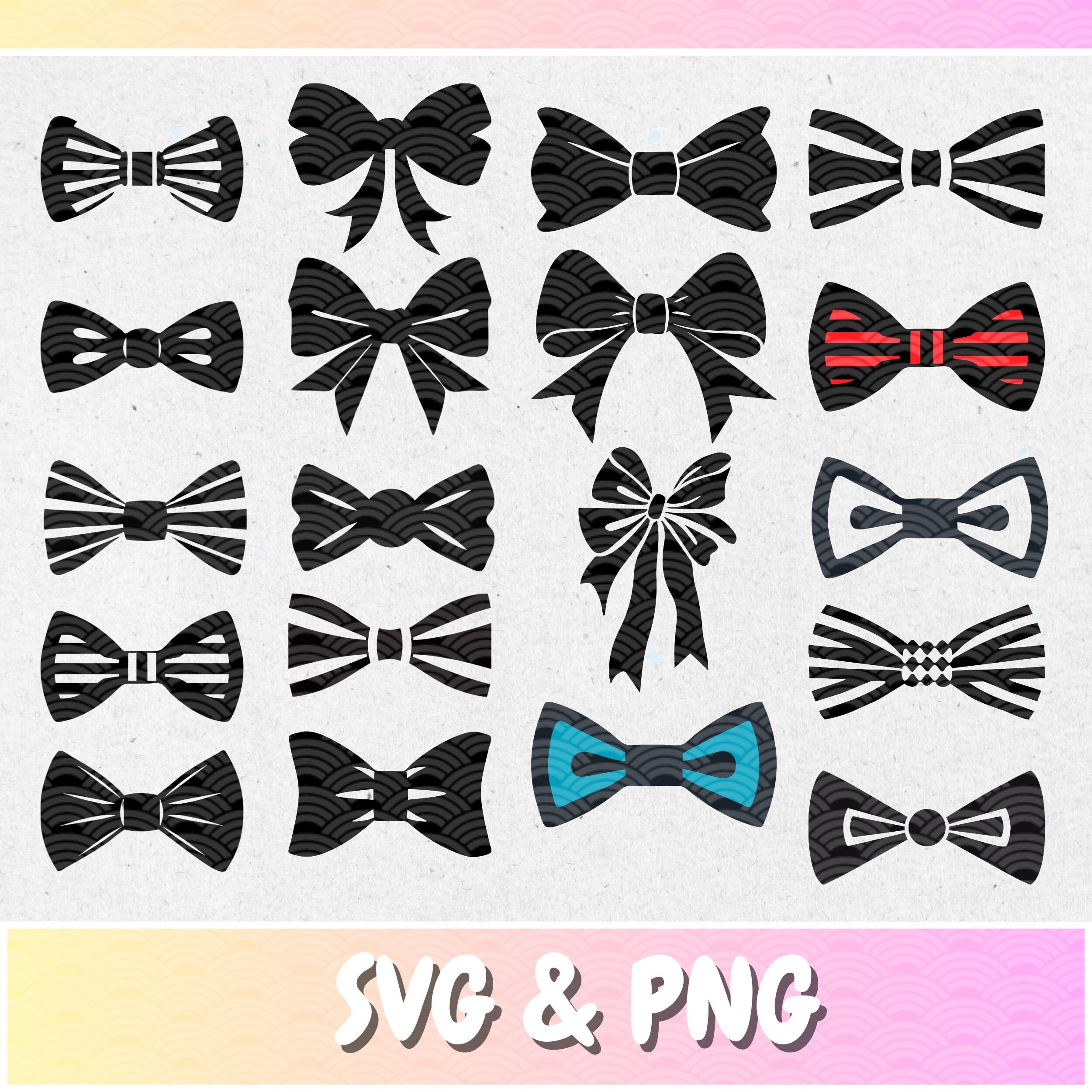 Bow Svg Bundle, Ribbon SVG, Bow Svg Design, Bow Svg Silhouette, Bow Svg ...