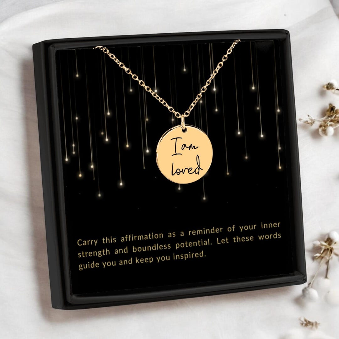 Custom Affirmations Coin Necklace for Daily Motivation, Personalized ...