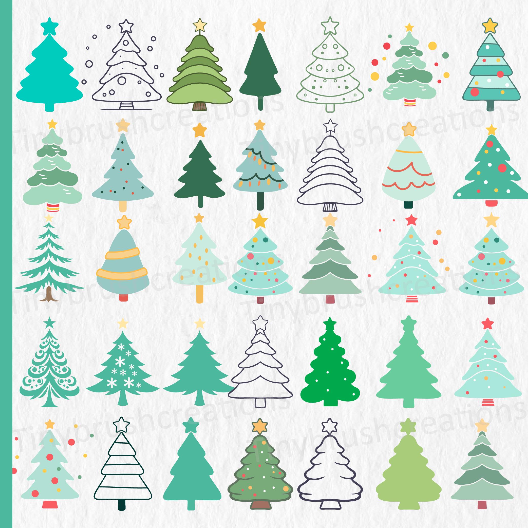 Christmas Tree SVG Bundle: Festive Holiday Cut Files for Cricut ...