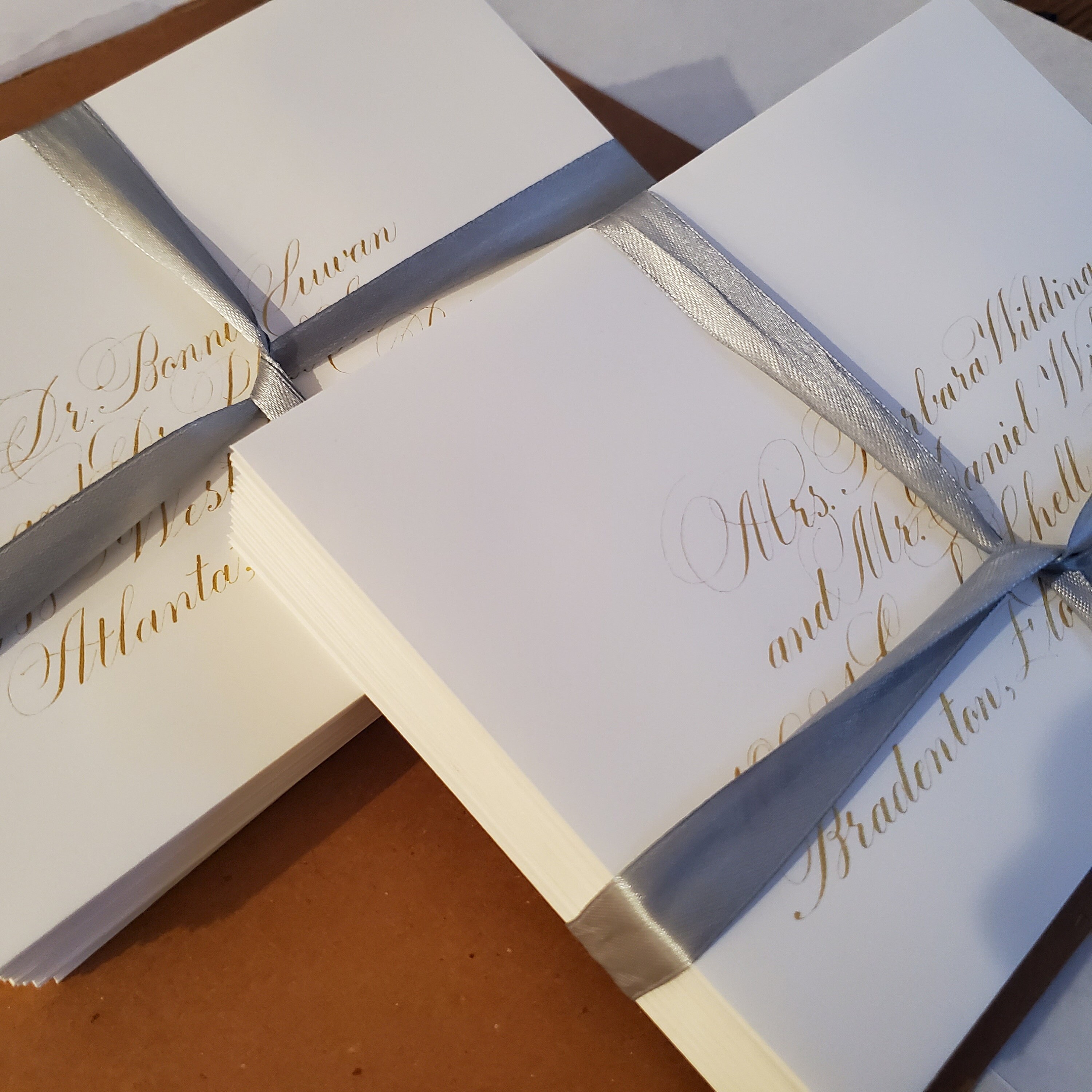 Copperplate Calligraphy Handwritten Envelope Addressing Gold - Etsy