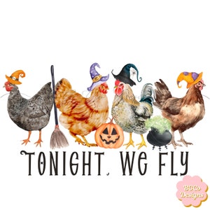 Chicken Witches Halloween PNG DIGITAL DOWNLOAD - Etsy