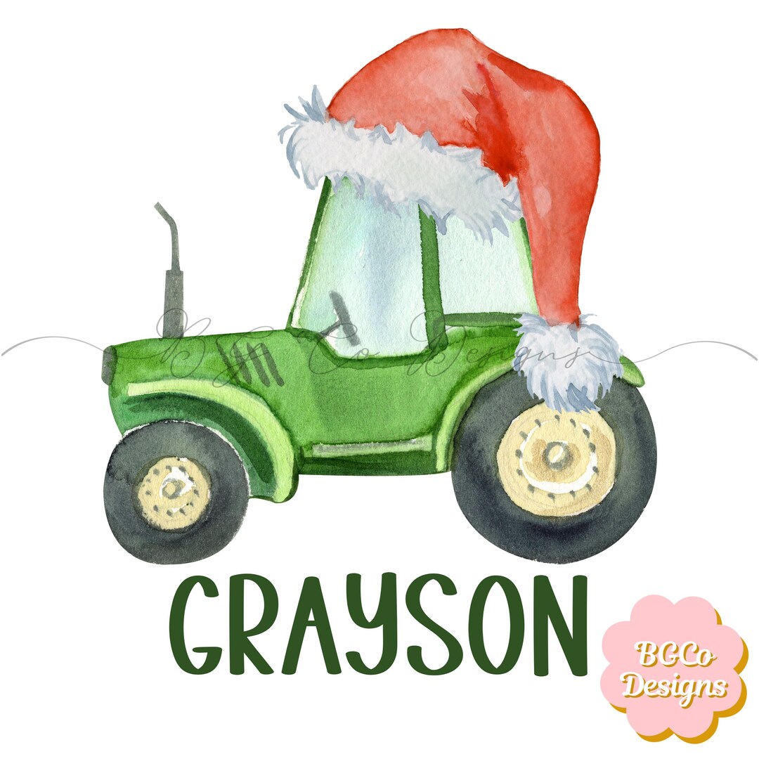 Christmas Tractor PNG DIGITAL DOWNLOAD - Etsy