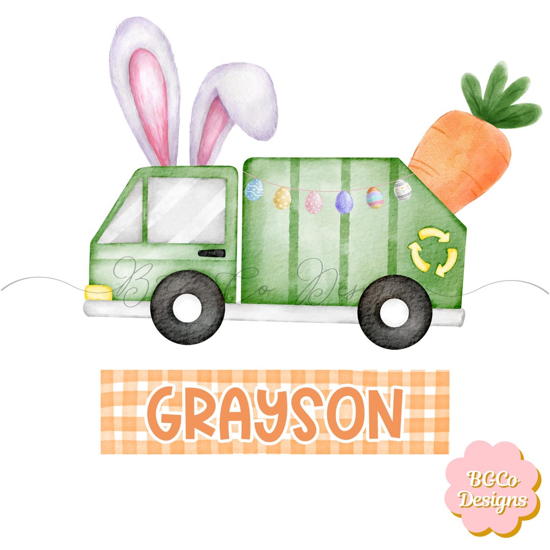 Easter Garbage Trash Truck PNG DIGITAL DOWNLOAD - Etsy