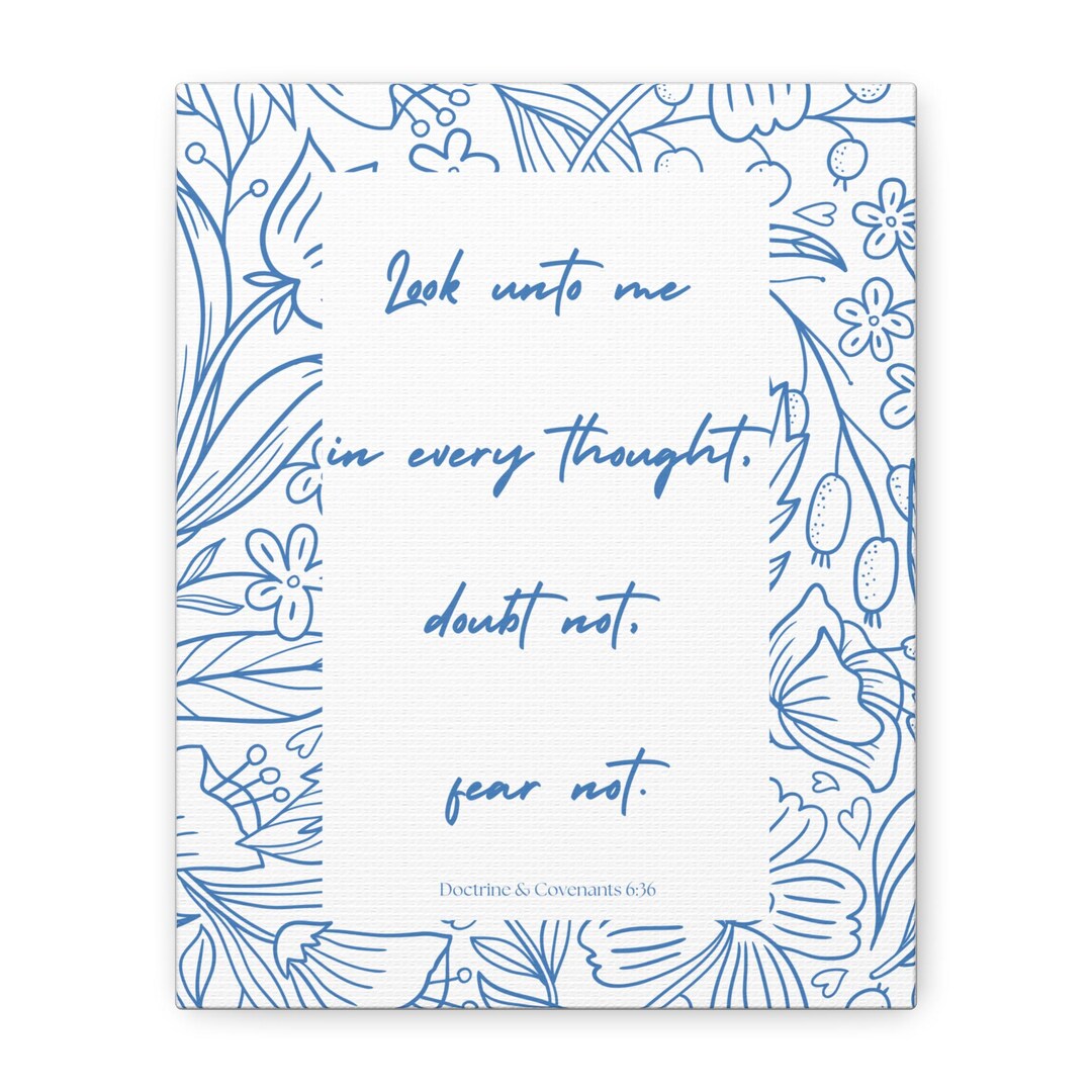 Look Unto Me Canvas Art, LDS Youth Theme Scripture, Christian Decor ...
