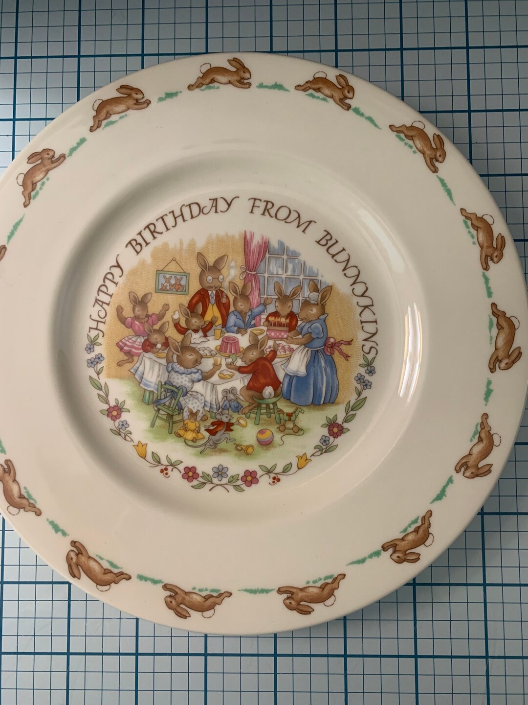 Bunnykins Birthday Plate by Royal Doulton Vintage - Etsy