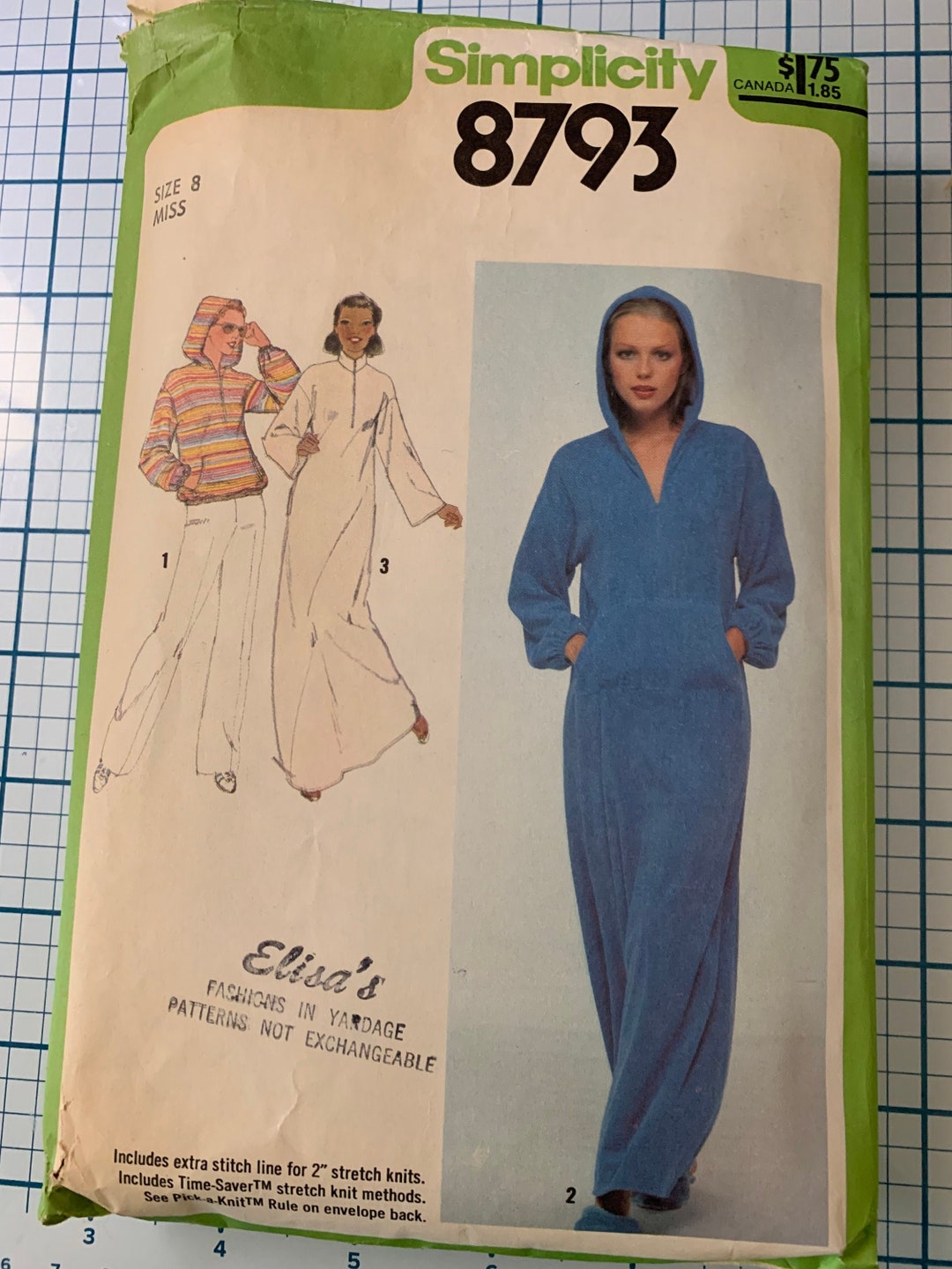 Simplicity 8793 Vintage Pattern Size 8 Miss - Etsy