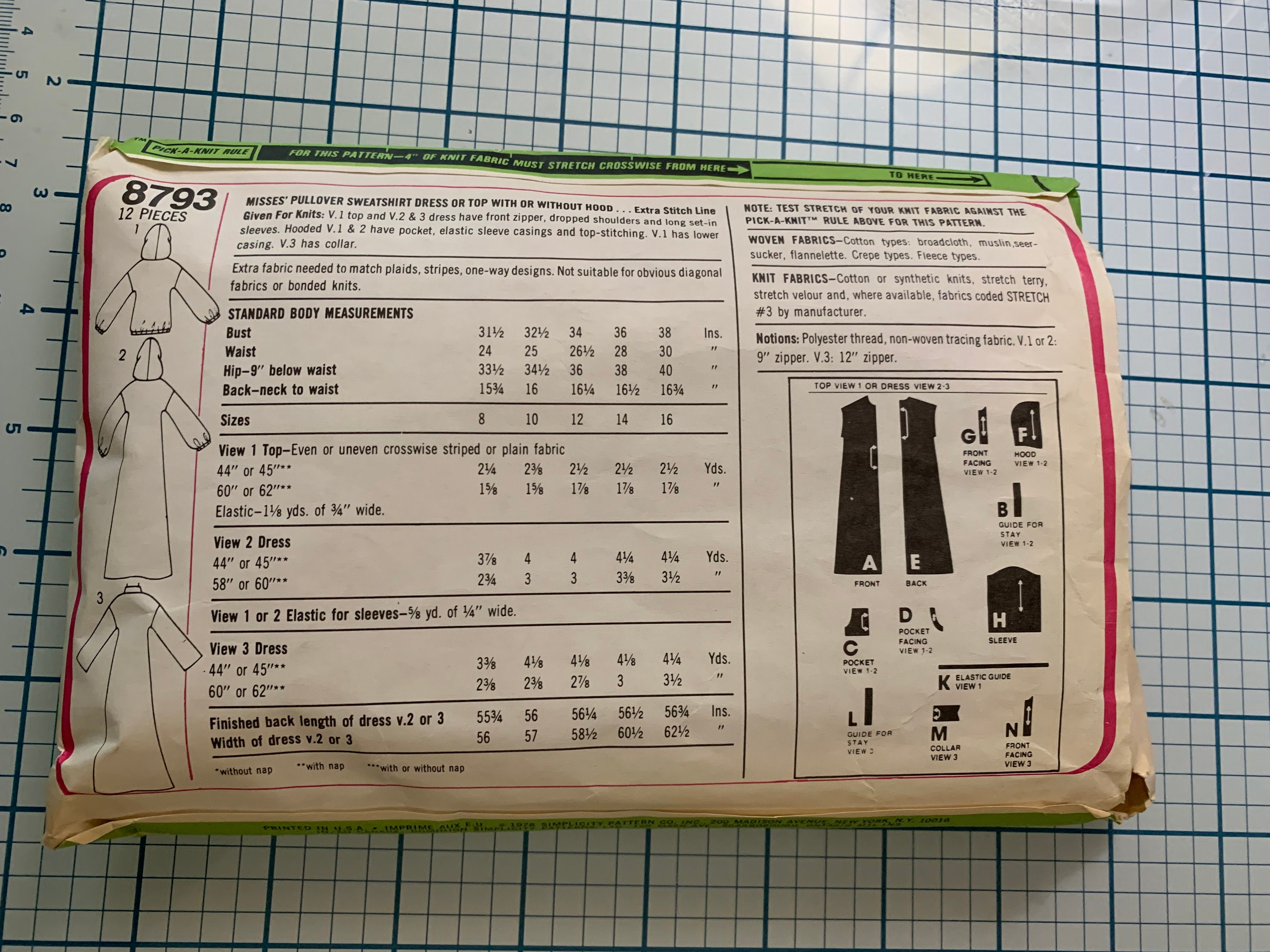 Simplicity 8793 Vintage Pattern Size 8 Miss - Etsy