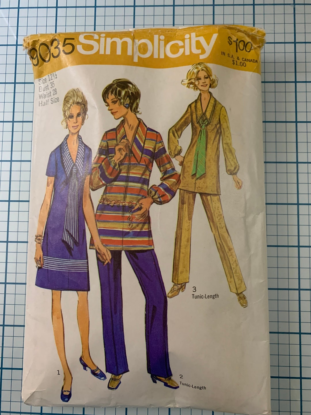 Simplicity 9035 Vintage Pattern Size 12 and 1/2 half Size - Etsy