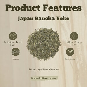 Premium Japanese Bancha Yoko Green Tea - Low Caffeine, Antioxidant-rich ...