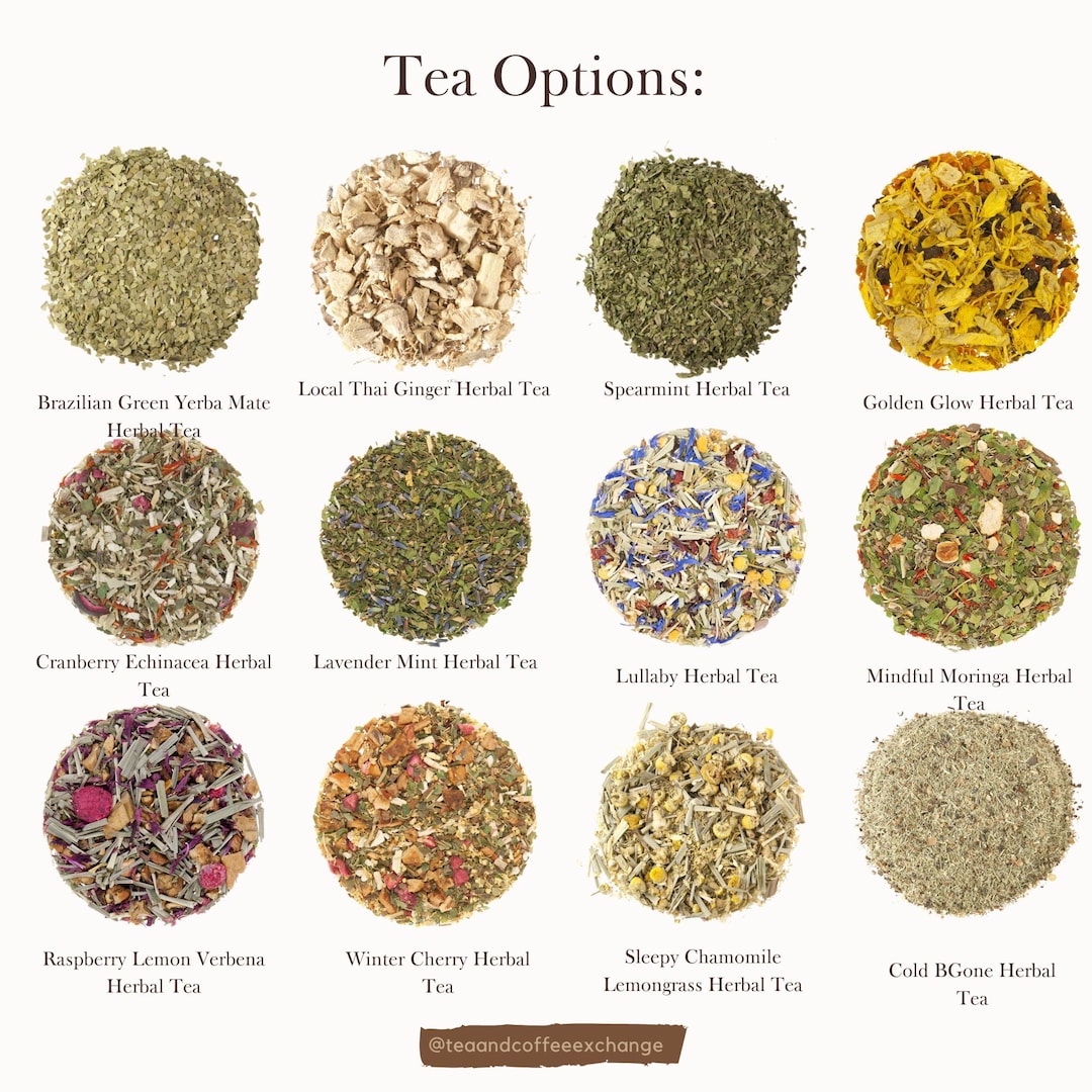 Organic Herbal Wellness Tea Gift Set: Decaf Sampler With Relaxing ...