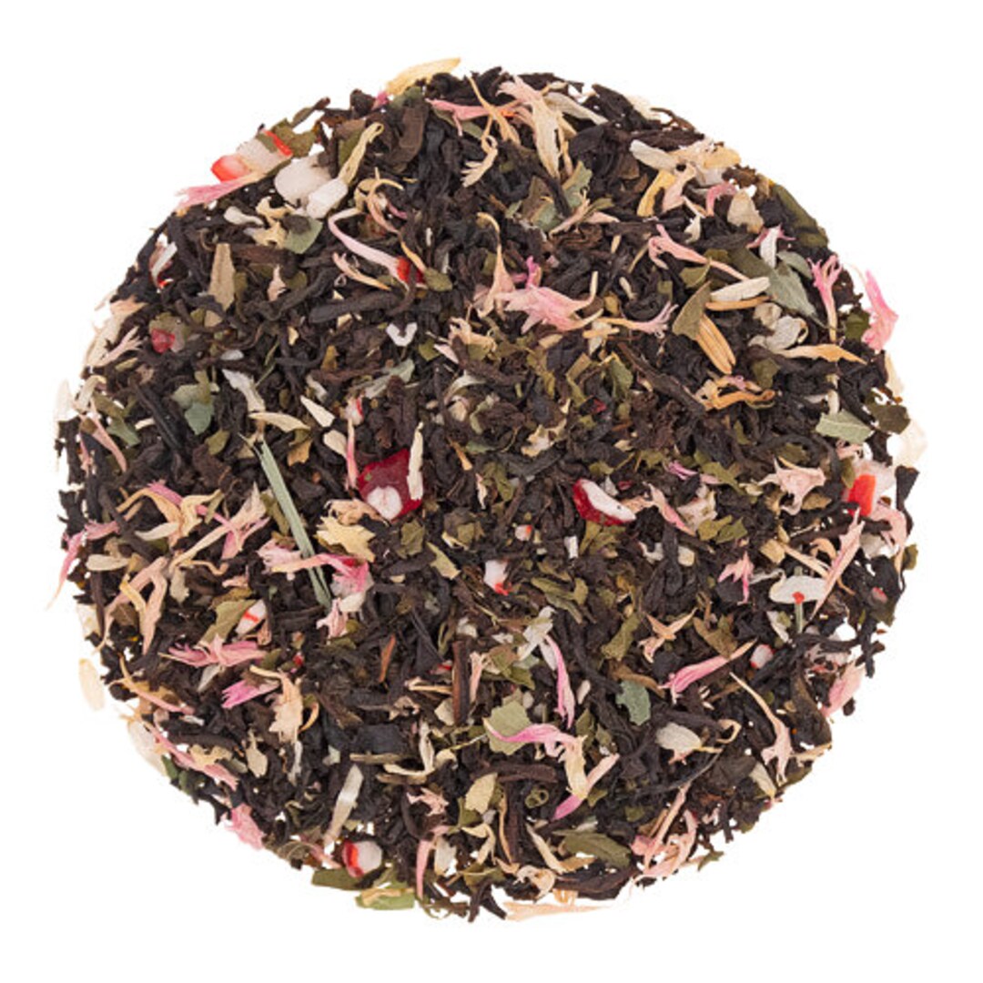 Candy Cane Burst Black Tea - Artisan Holiday Tea With Peppermint and ...