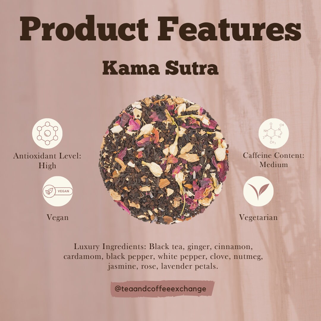 Kama Sutra Chai Tea Handcrafted Indian Chai Tea Blend With Exotic ...