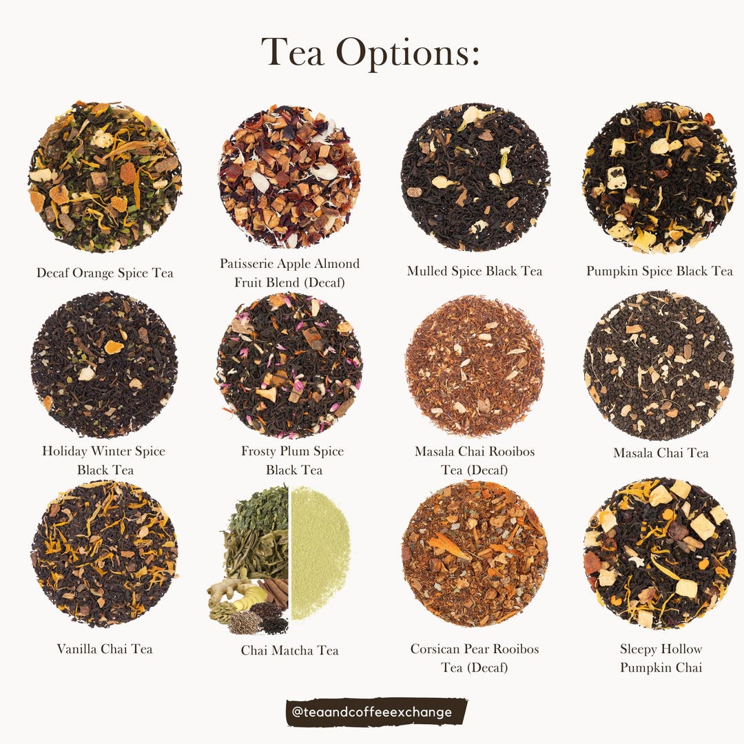 Customizable Spiced Tea Variety Pack: Loose Leaf Blends, Chai, Seasonal ...