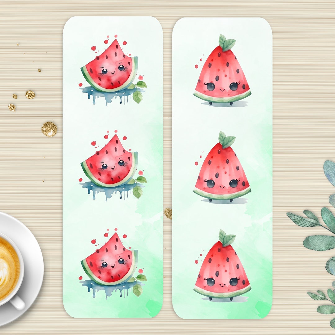 Watermelon Bookmark Set of 2, Tropical Summer Bookmarks - Etsy