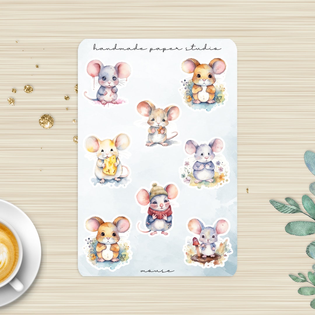 Mouse Sticker Sheet Cute Sticker Stickers for Journaling - Etsy