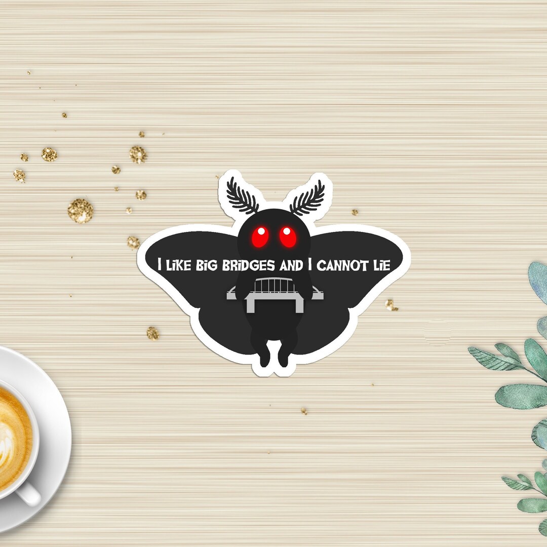 Mothman Cryptid Sticker Waterproof & Weather Resistant Vinyl Sticker ...