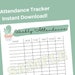 Attendance Tracker Instant Download Printable for Classroom Attendance ...