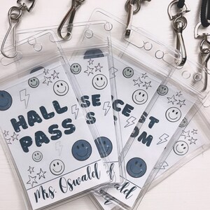 Smiley Face Theme Classroom Hall Passes for Teachers Skin - Etsy
