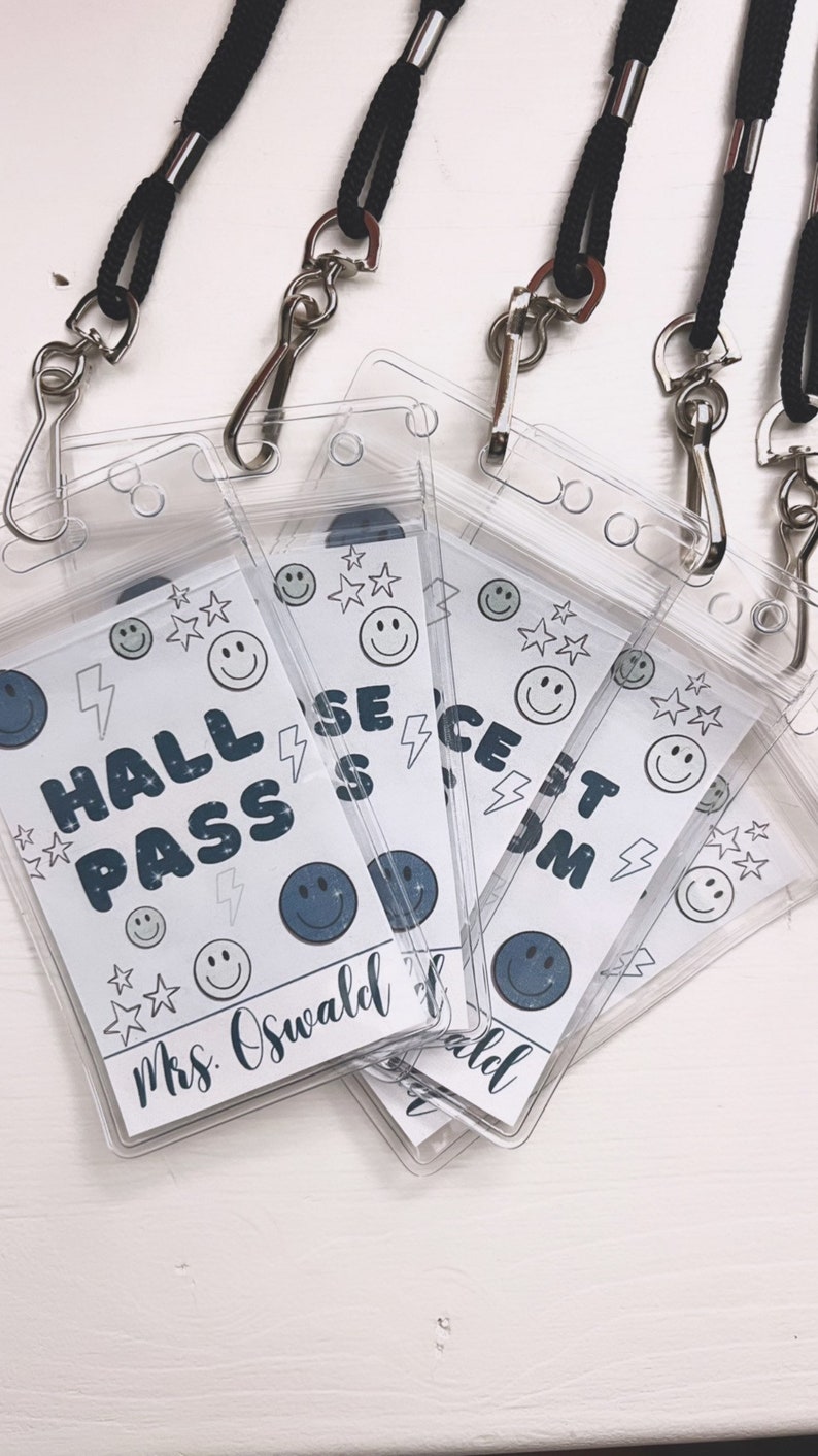 Smiley Face Theme Classroom Hall Passes for Teachers, Skin Color ...