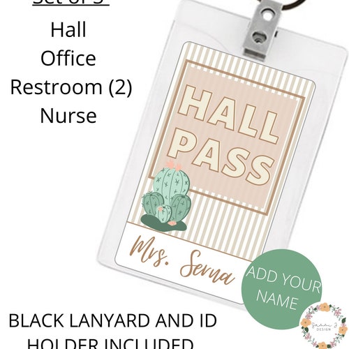 Bee Theme Classroom Hall Passes for Teachers Personalized - Etsy