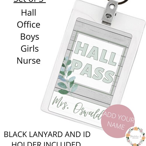 Farmhouse Theme Classroom Hall Passes for Teachers - Etsy