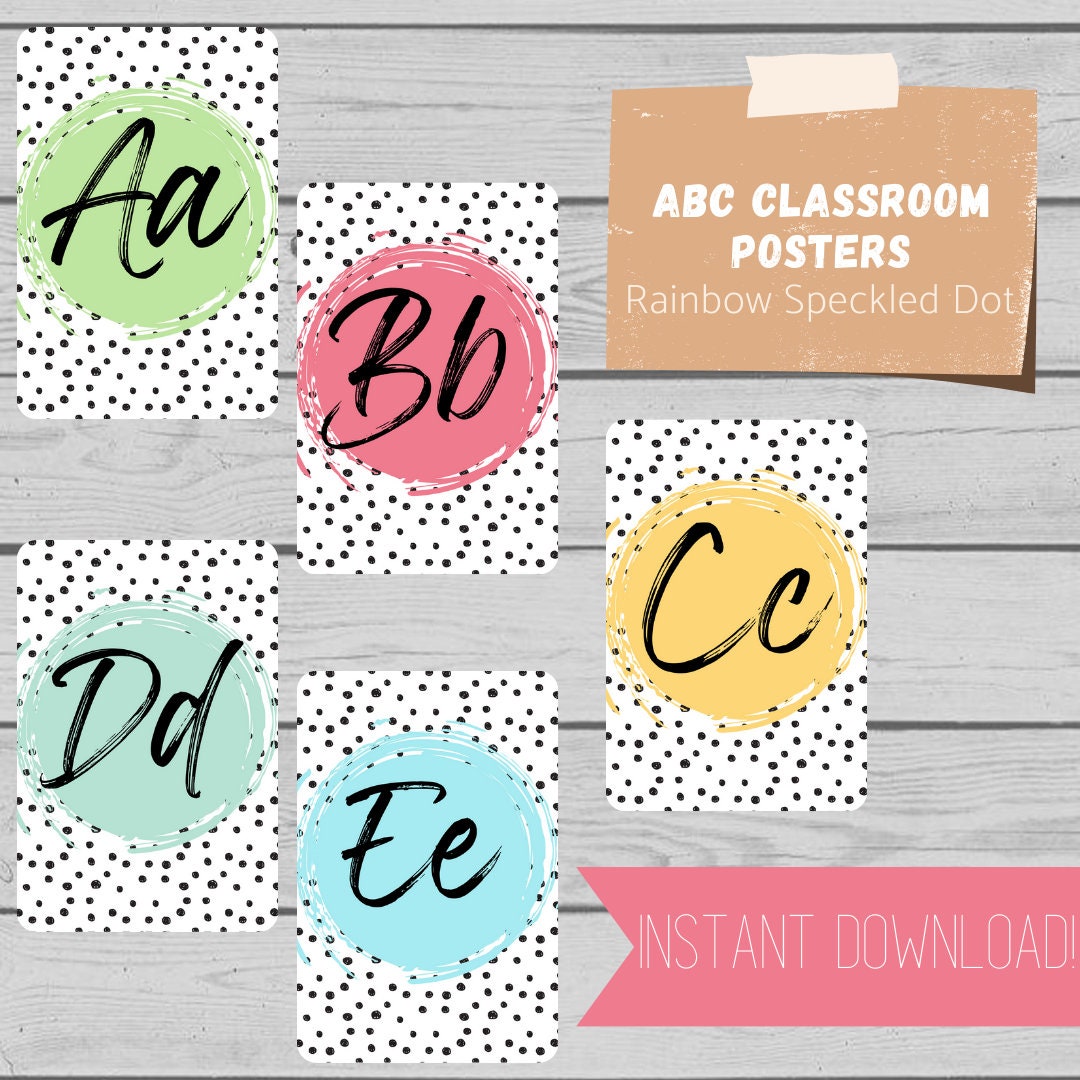 Abc's Posters for Classroom Decor | Classroom Wall Decor Posters ...