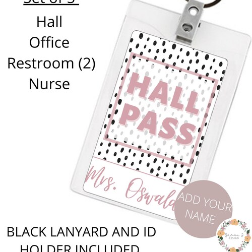 SUCCULENT Classroom Hall Passes for Teachers Personalized - Etsy