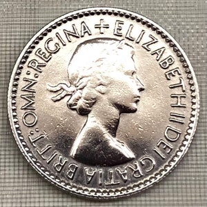 1954 Sixpence Platinum Wedding Anniversary Gift in Organza Bag Traditional Gift 70 Years ...