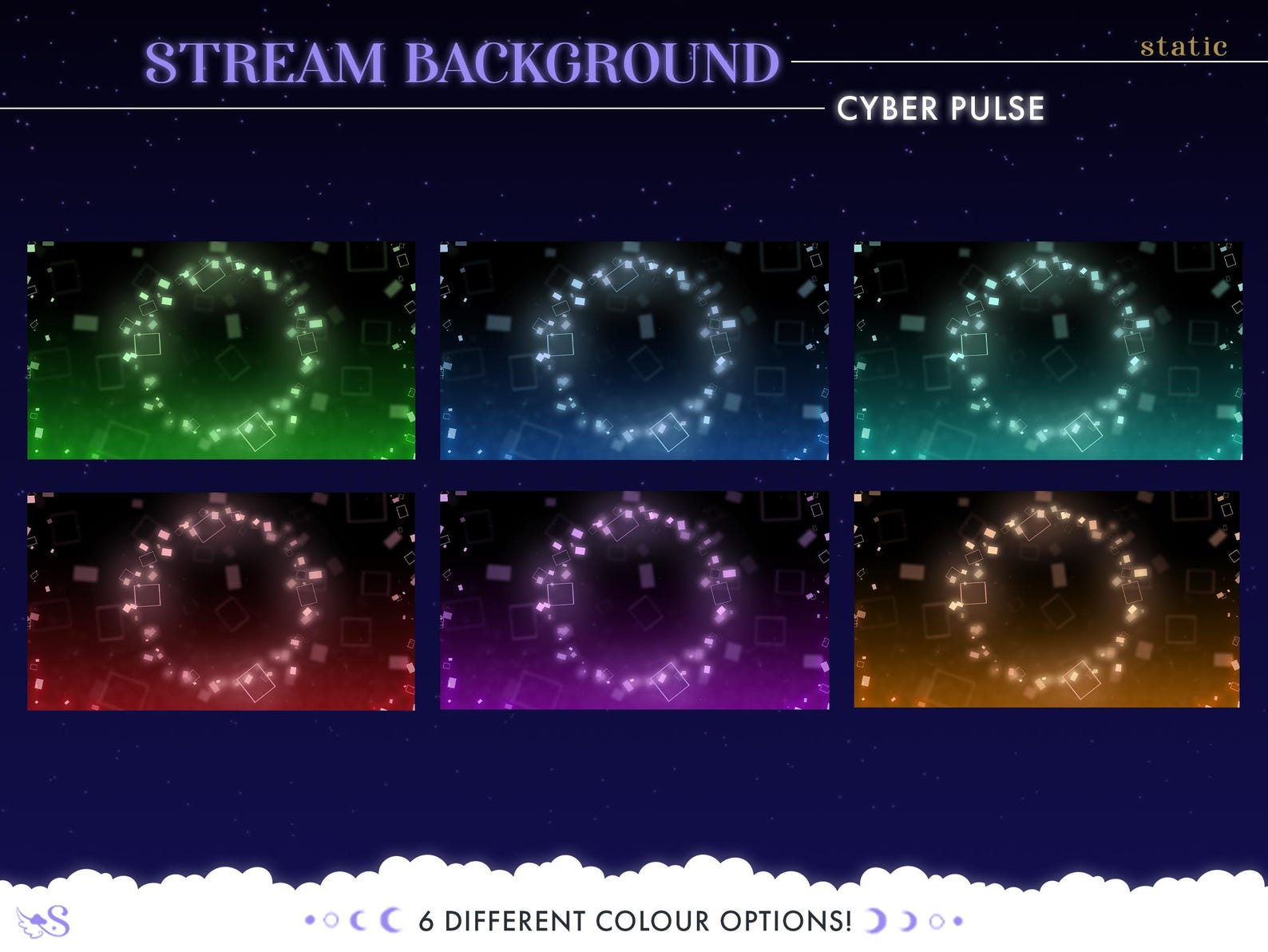 Free-ish Until July | Cyber Pulse Vtuber Stream Background | Customisable Overlay, Loading ...