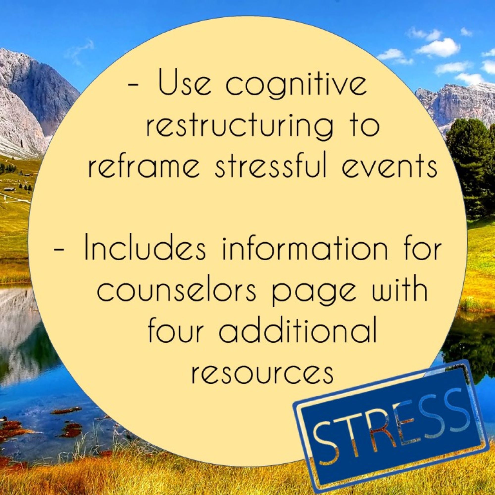 Instant Download - Stress Management Worksheet to Learn Cognitive ...