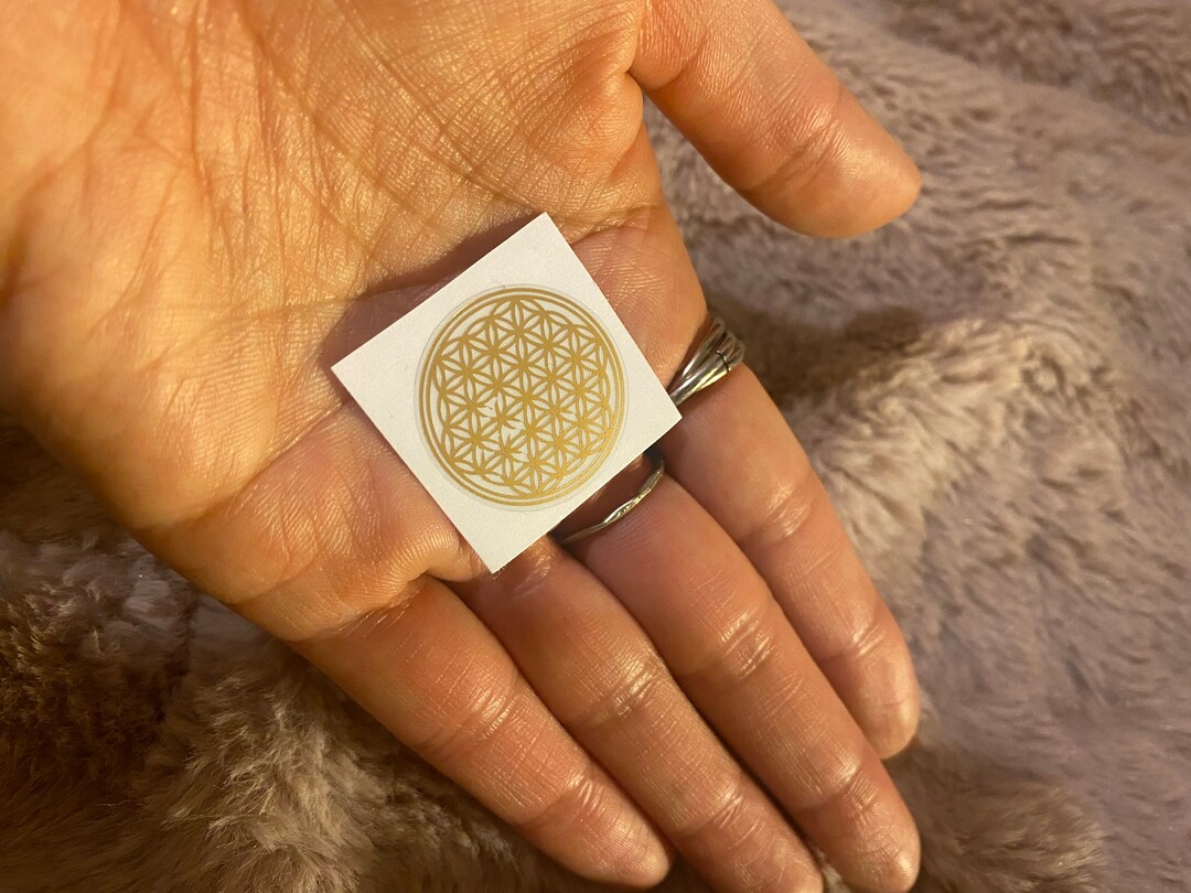 X16 Small Gold/chakra Flower of Life Stickers - Etsy