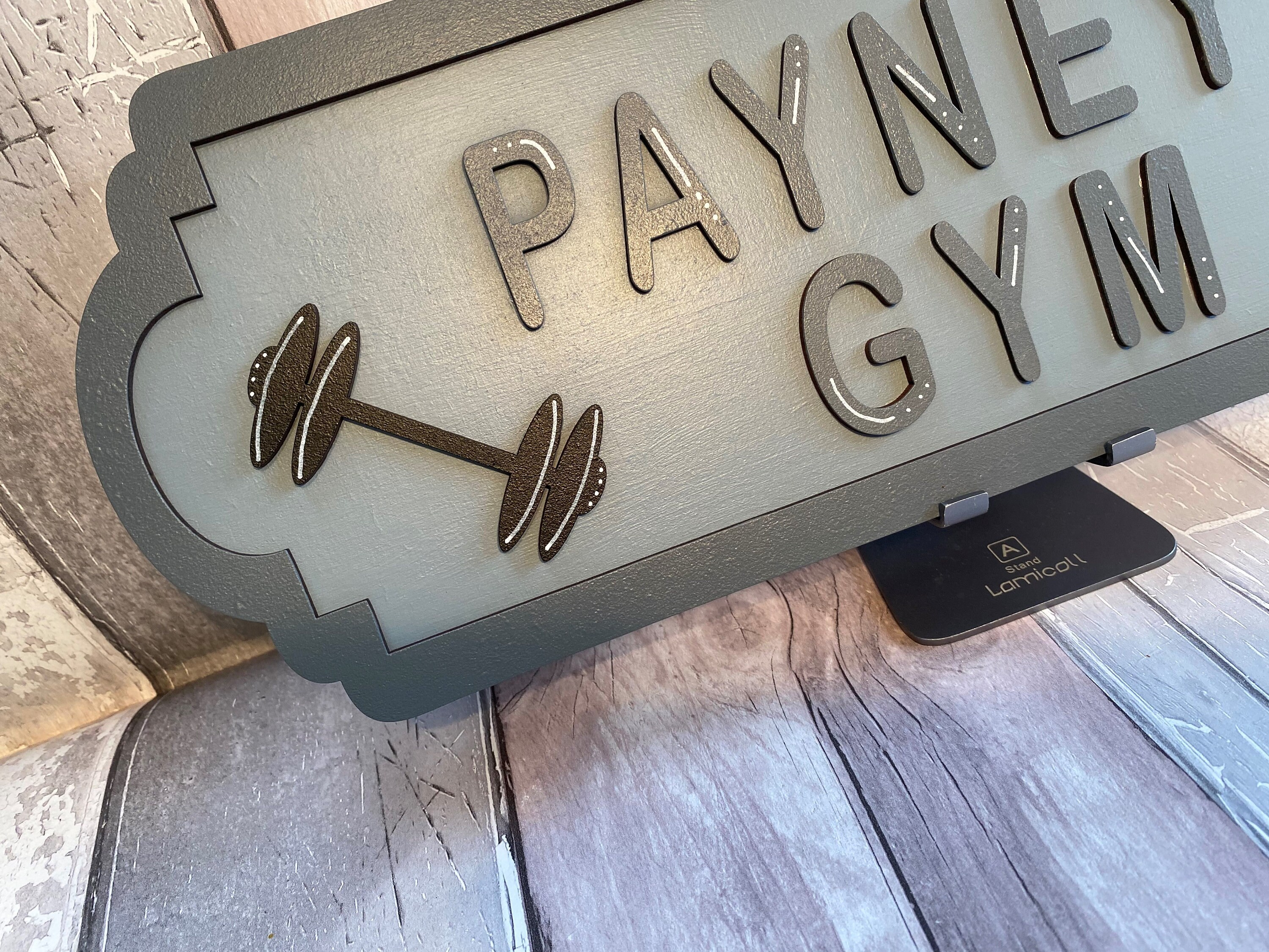 Personalised gym sign hand painted wood gym decor home gym | Etsy