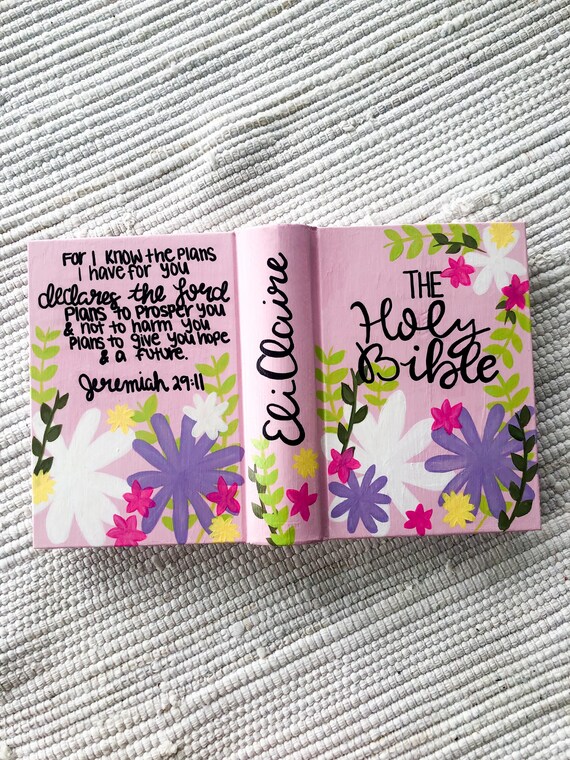 CUSTOM hand painted Bible | Etsy