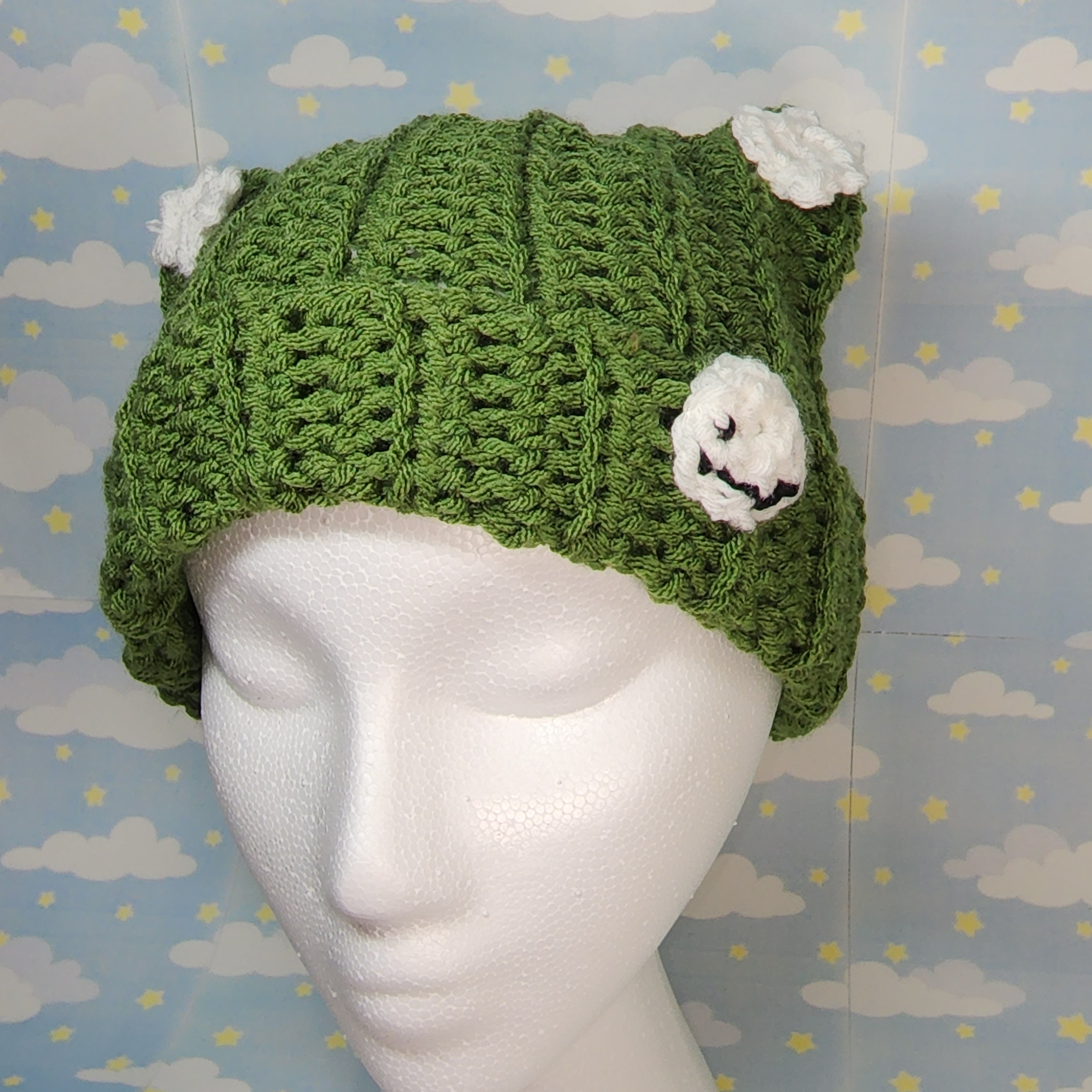 Dream SMP Crochet Dreamwastaken Cat Ear Beanie Aesthetic MCYT - Etsy UK