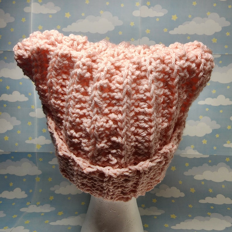 Dream SMP Crochet Hannahxxrose Cat Ear Beanie Aesthetic MCYT - Etsy